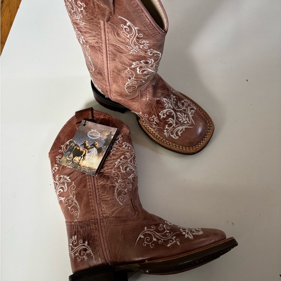 Old West | Shoes | Old West Jama Girls Cowgirl Square Toe Boots Style ...